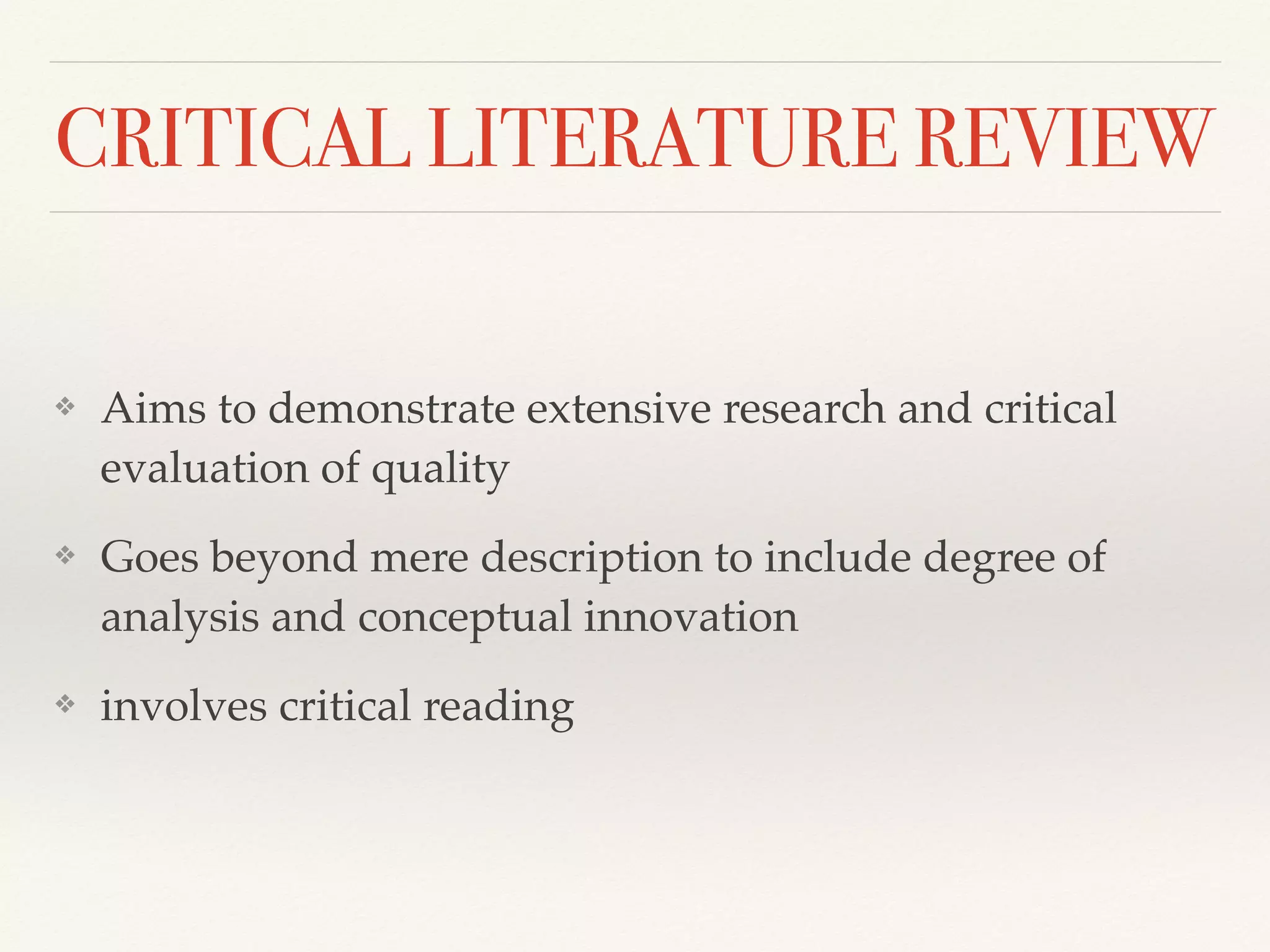 Social Research: Literature review | PDF