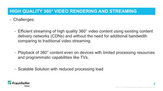 High Quality 360 Video Rendering and Streaming | PDF