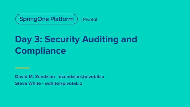 Day 3: Security Auditing and Compliance | PPT