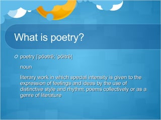 S1 Poetry Introduction | PPT