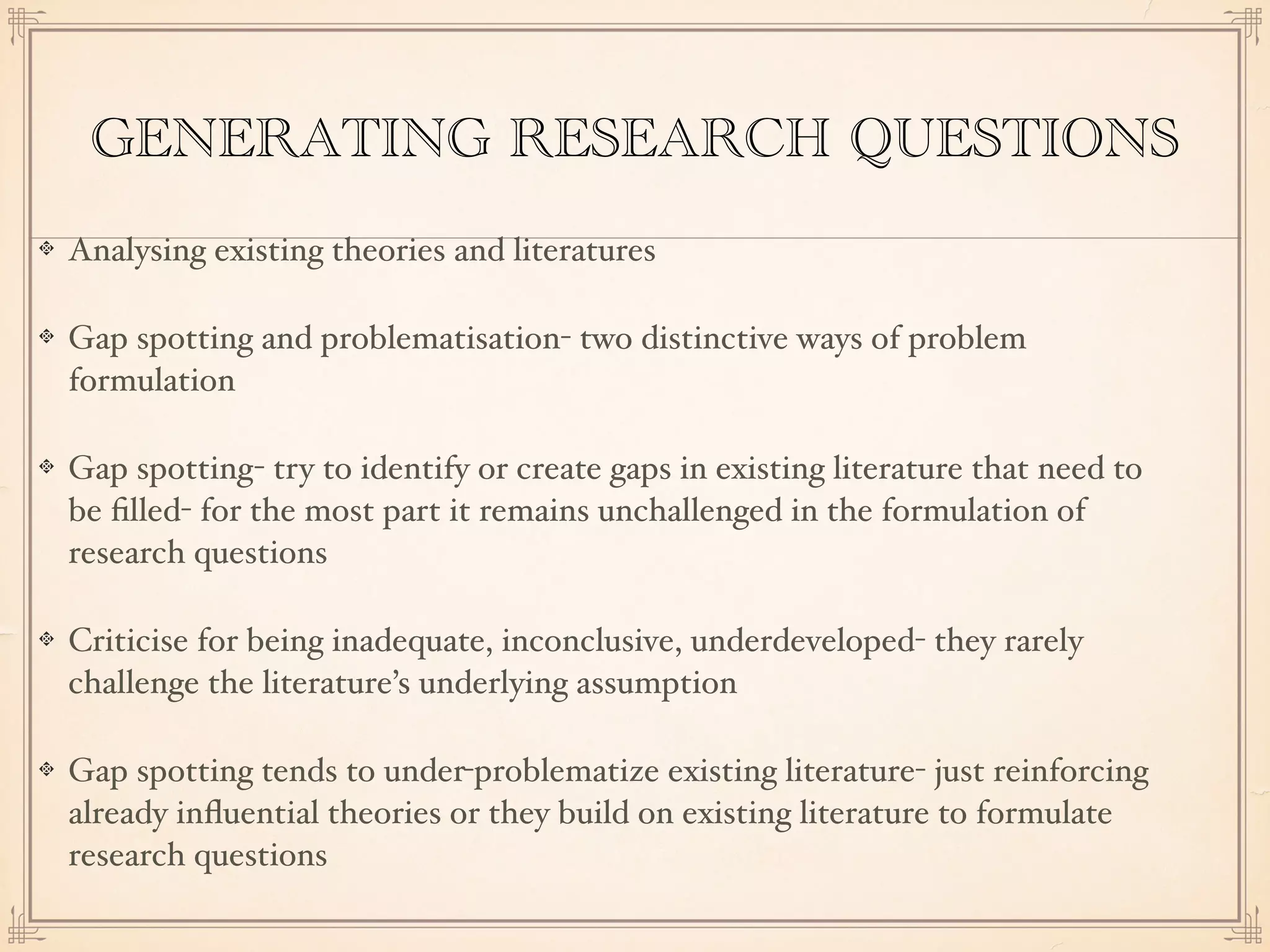 Social Research: Problematisation/Problem Formulation | PDF