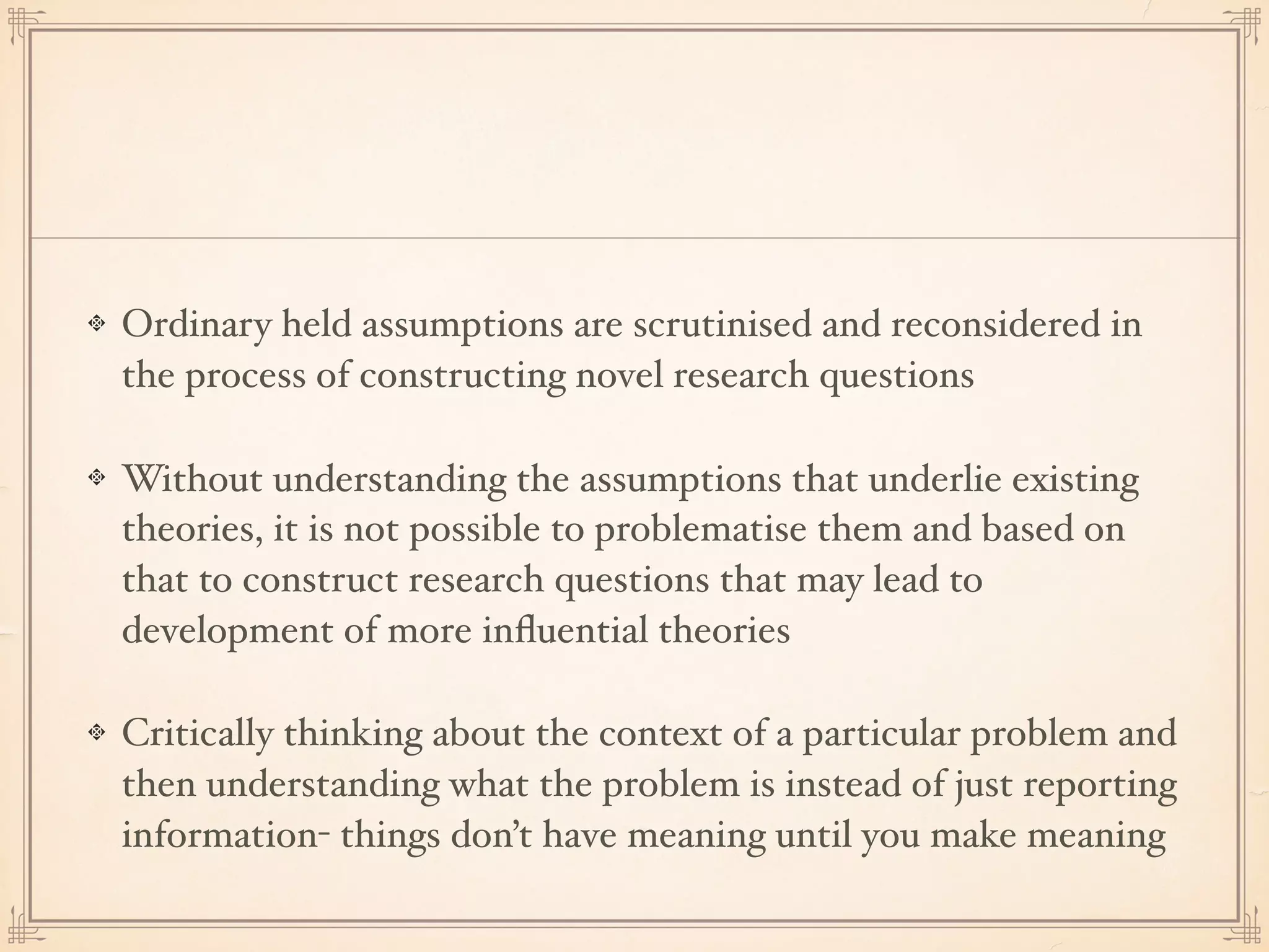 Social Research: Problematisation/Problem Formulation | PDF