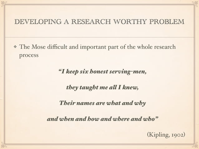 Social Research: Problematisation/Problem Formulation | PPT