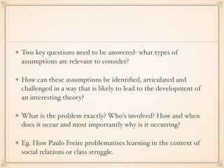 Social Research: Problematisation/Problem Formulation | PDF