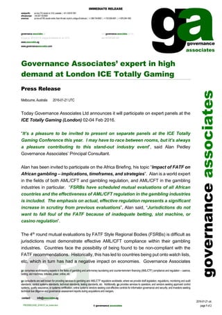 Governance associates' consultant in high demand at London ICE Totally ...