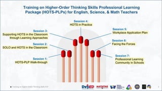 HIGHER ORDER THINKING SKILLS PROFESSIONAL LEARNING PACK | PPT
