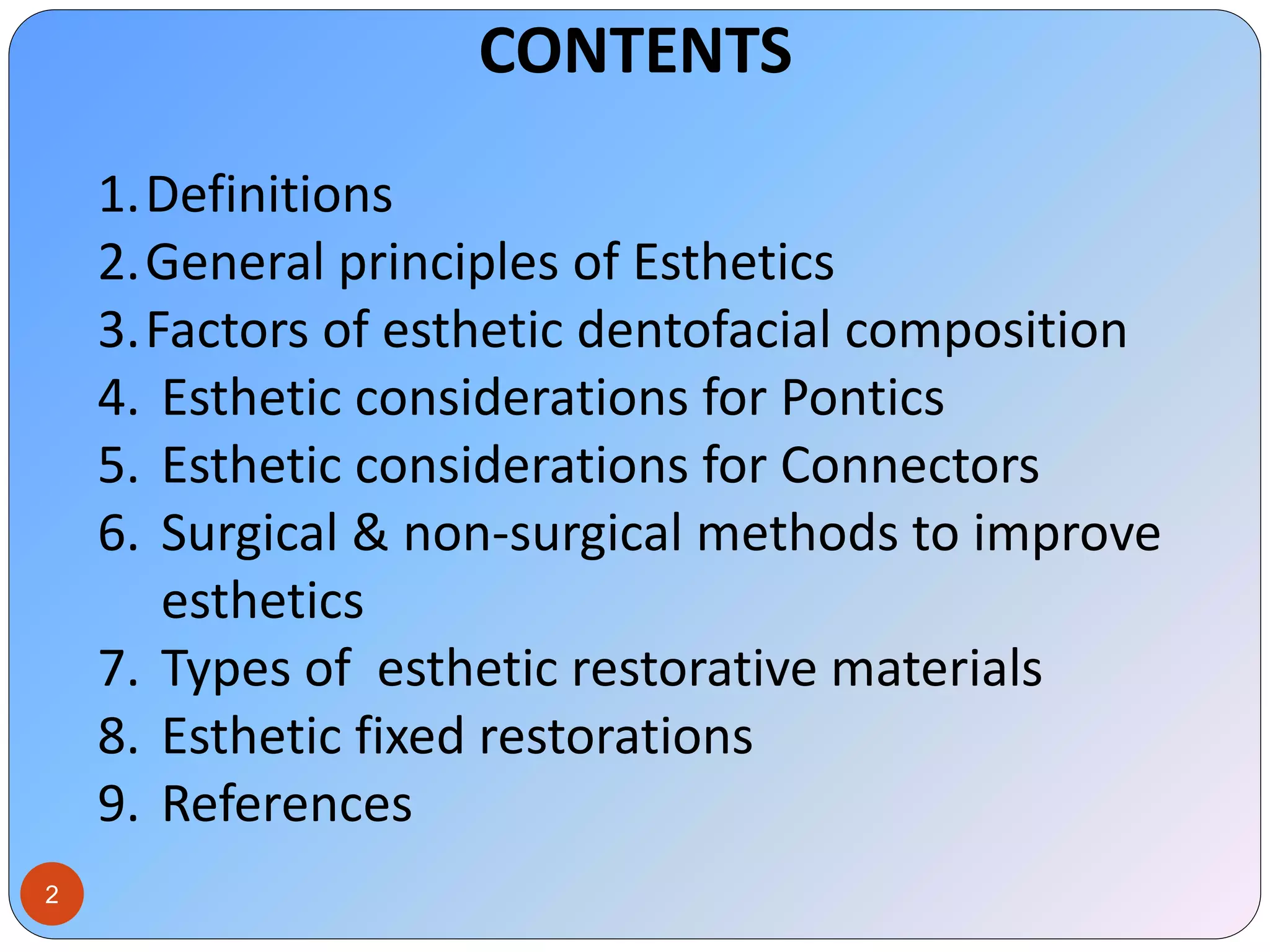 Esthetics in FPD | PPTX