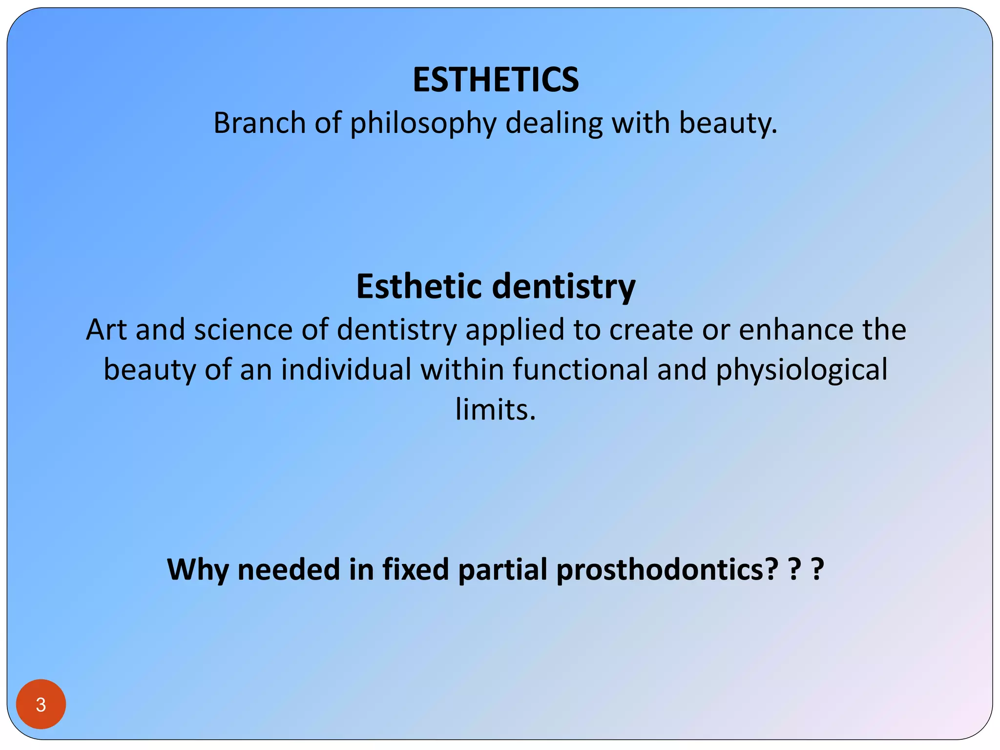 Esthetics in FPD | PPTX