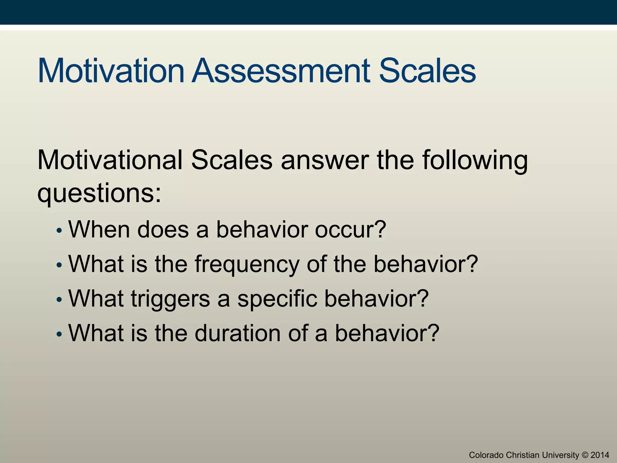 S2.motivation assessmentscales.2016 | Education