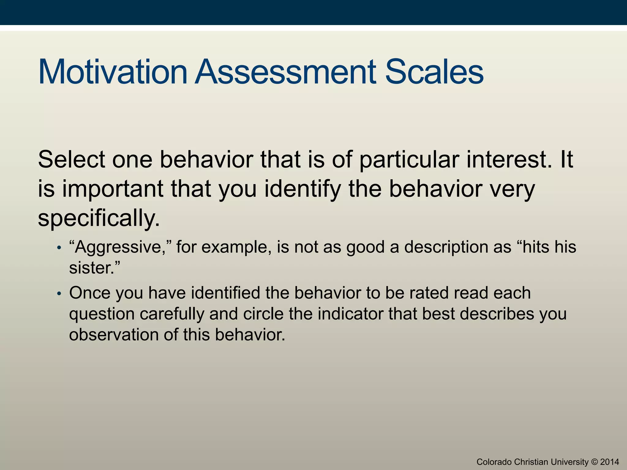 S2.motivation assessmentscales.2016 | Education