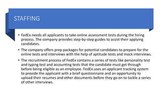 Staffing and Recruitment at FedEx | PPTX