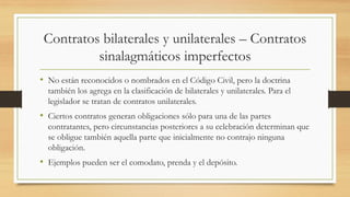 Derecho Civil - Clasificación de los contratos | PDF
