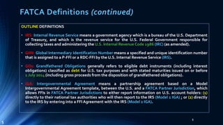 FATCA Definitions, Terminology, and Criticisms | PPTX