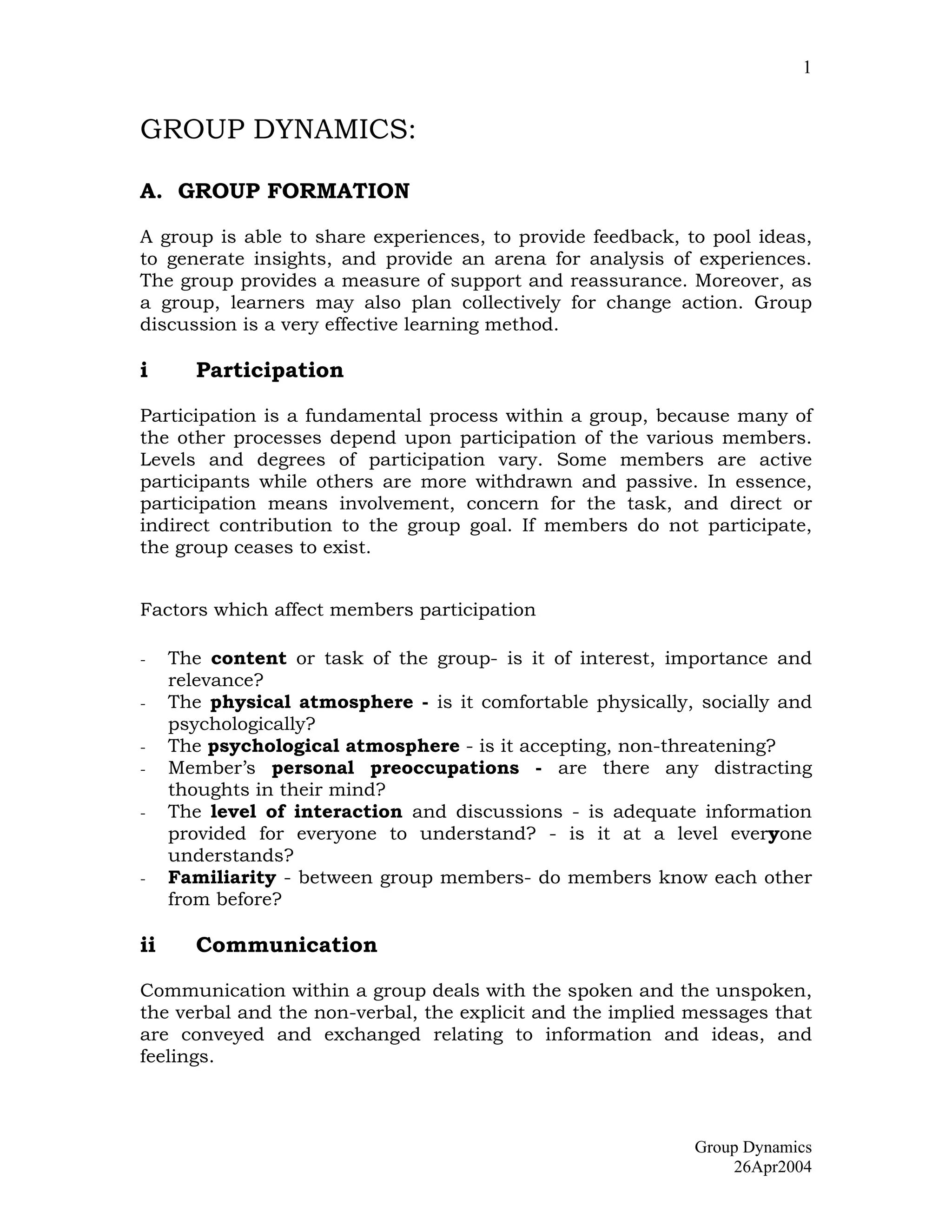 S2 group dynamics | PDF