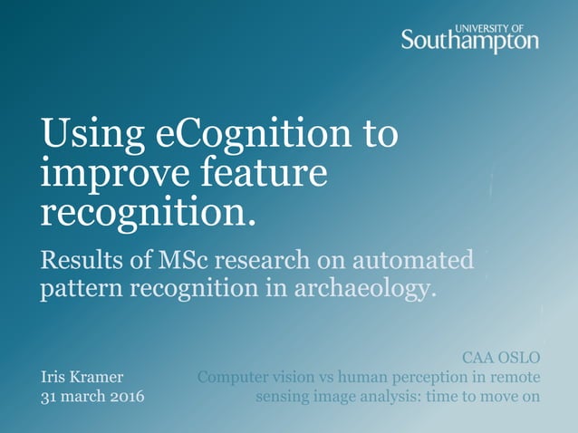 Using eCognition to improve feature recognition. | PPTX