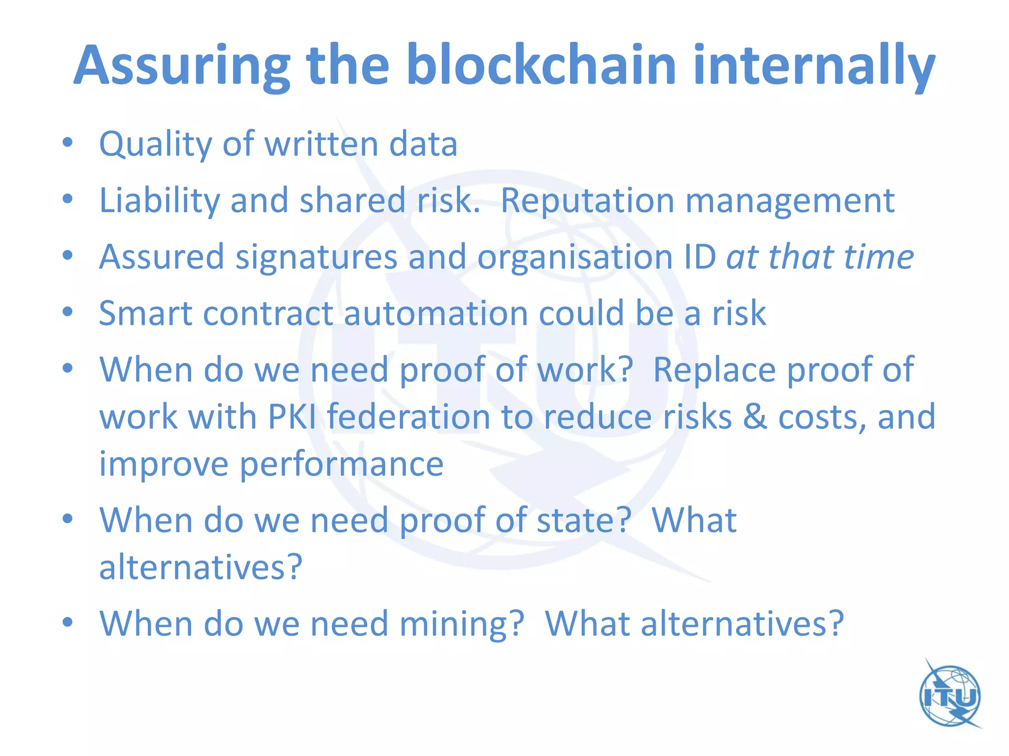 Blockchains : Risk or Mitigation? | PPT