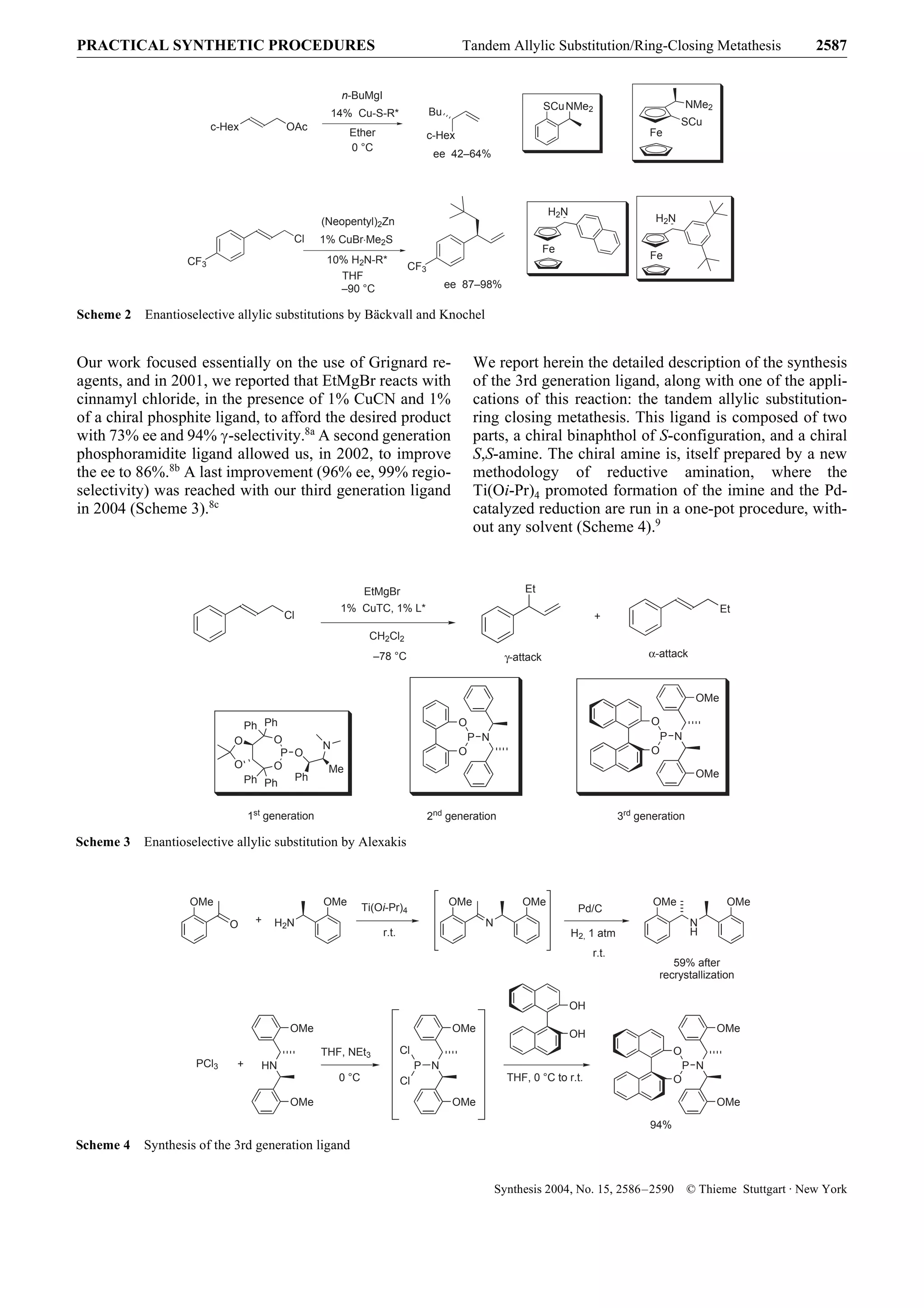 Synthesis and Use of a Phosphoramidite Ligand | PDF
