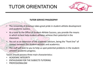 S2013 tutor training presentation | PPT