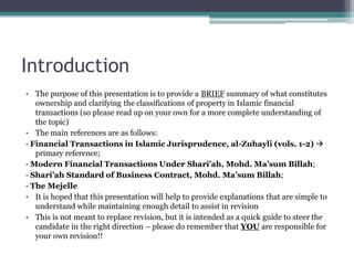 Ownership and Property in Islamic Financial Transactions | PDF