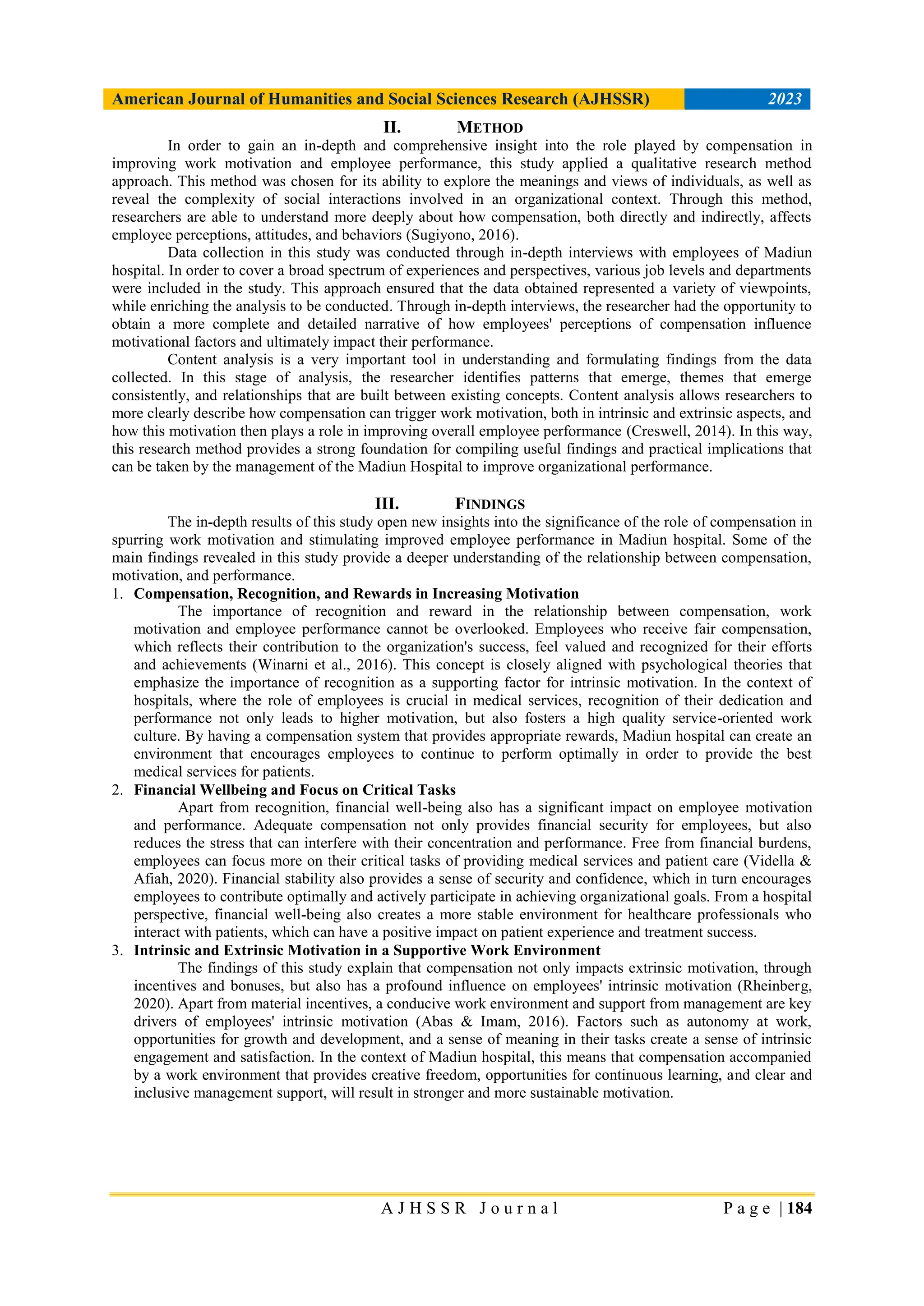 The Role of Compensation in Improving Work Motivation and Employee Performance (Case Study on ...