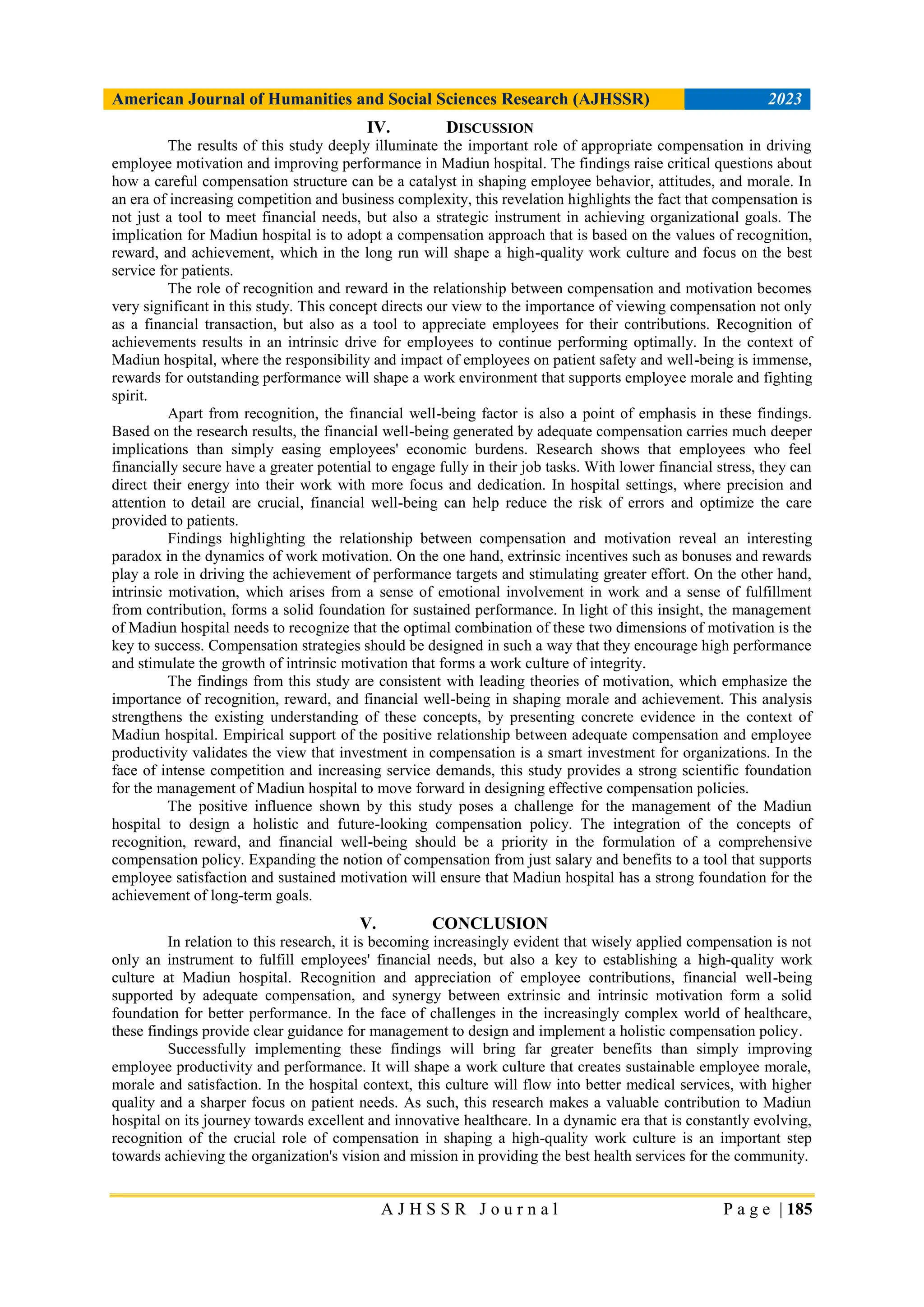 The Role of Compensation in Improving Work Motivation and Employee ...