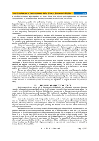 The Role of Religion In Addressing Contemporary Social And Political ...