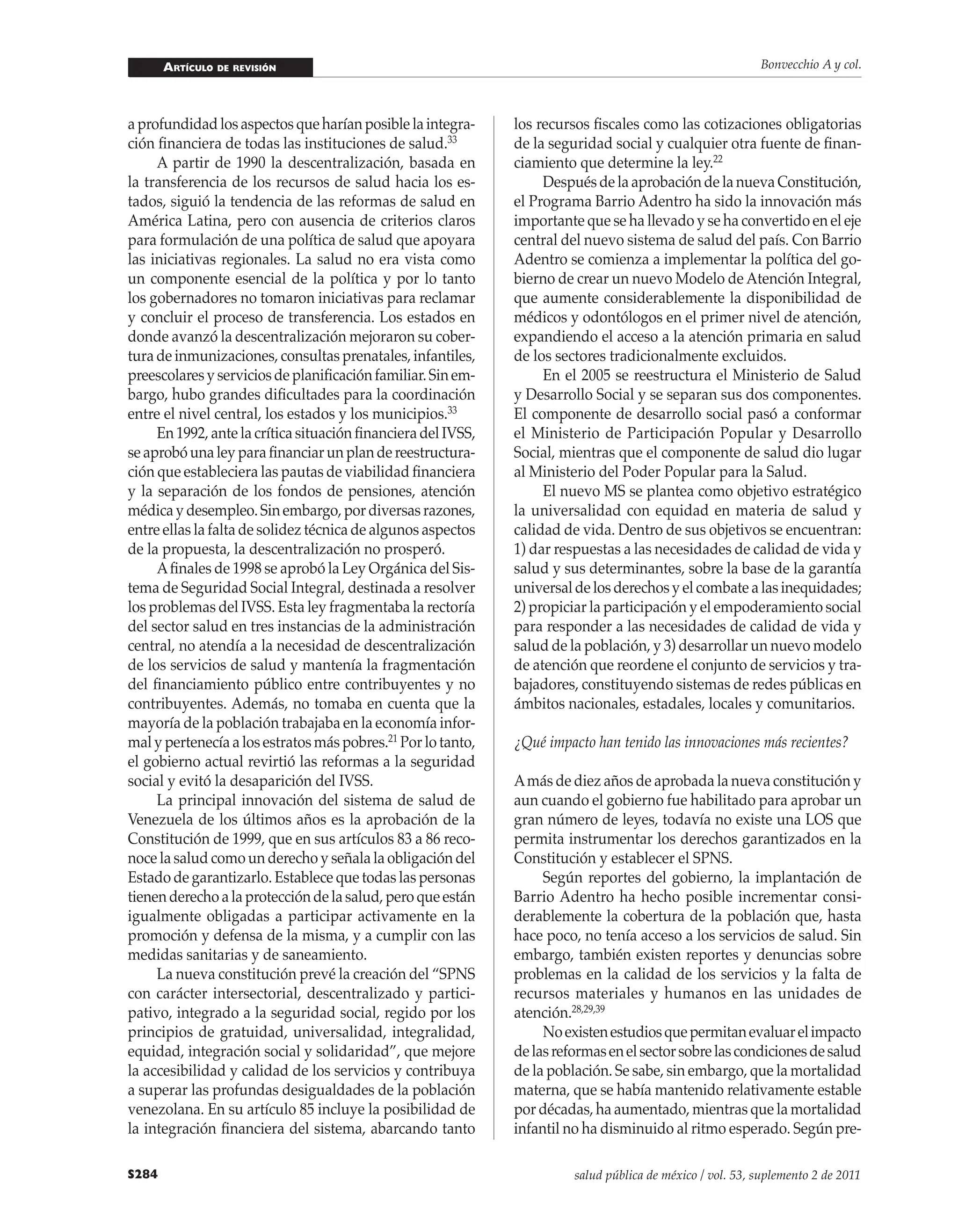 Sistema de salud pública en Venezuela | PDF