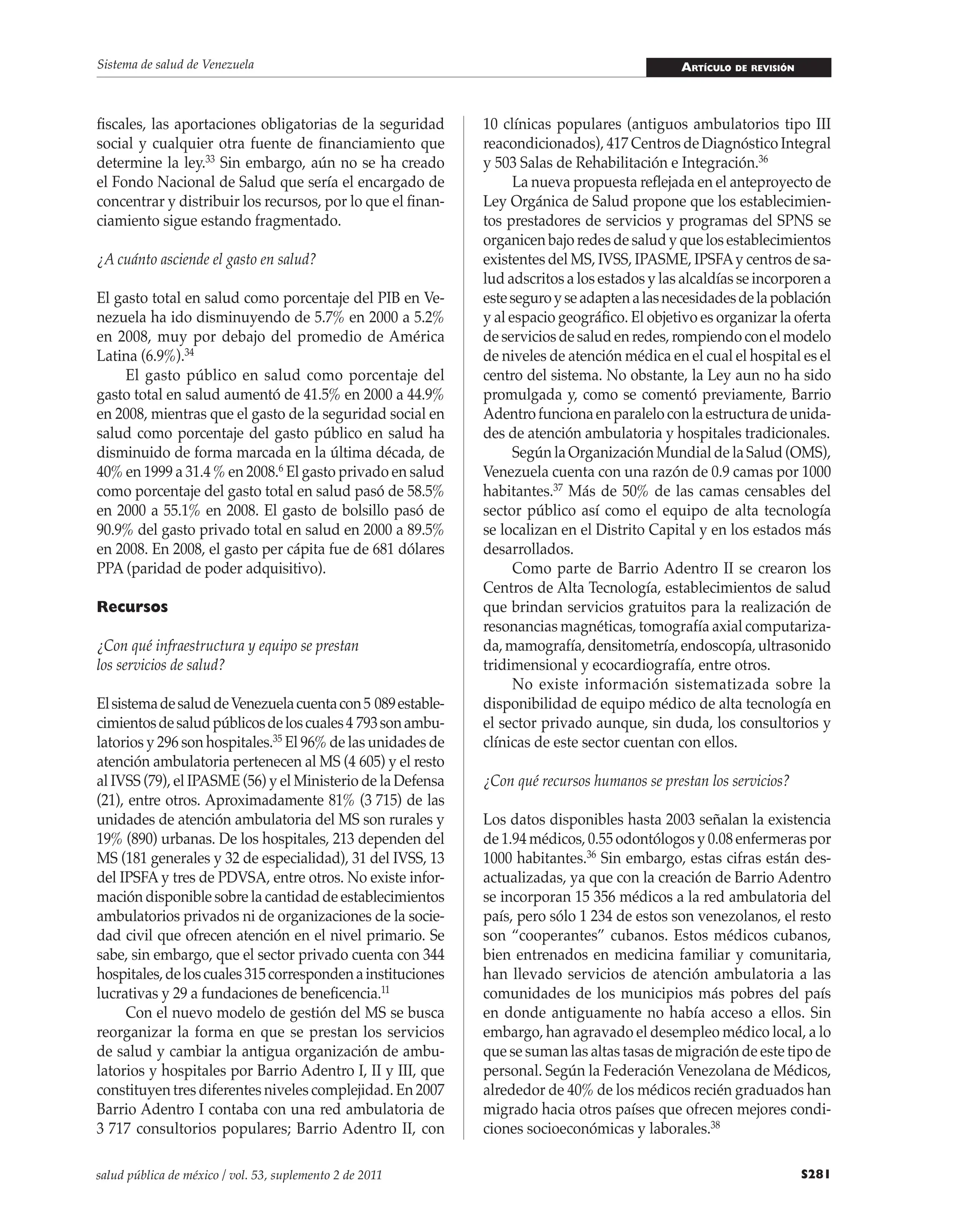 Sistema de salud pública en Venezuela | PDF