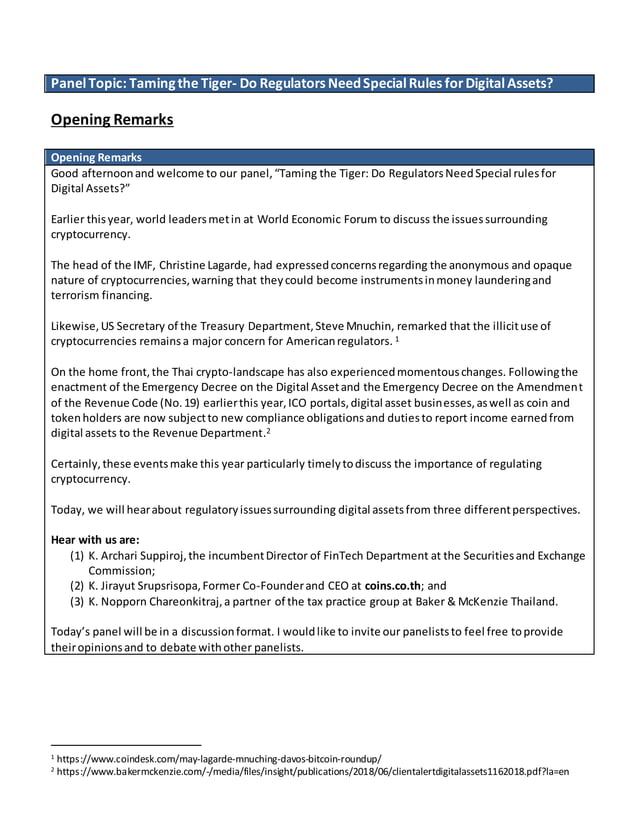 S27: Techsauce Moderator Notes 2018 | PDF