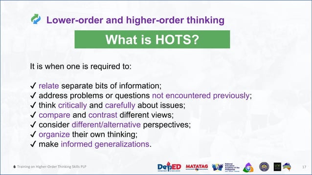 S2A_SD_SOLO-and-HOTS-in-the-Classroom 2.pptx | Education