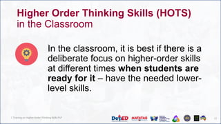 S2C_SD_SOLO and HOTS in the Classroom FOR SUBMISSION.pptx