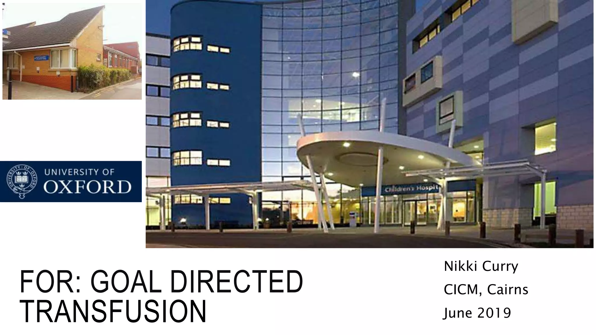 Debate: Goal directed vs Ratio-based Transfusion. | PPTX