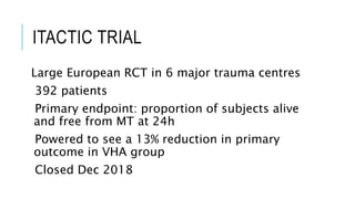 Debate: Goal directed vs Ratio-based Transfusion. | PPTX