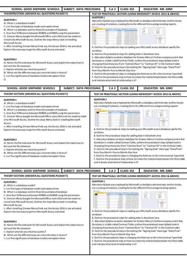S2 DATA PROCESSING FIRST TERM C.A 2 | DOCX