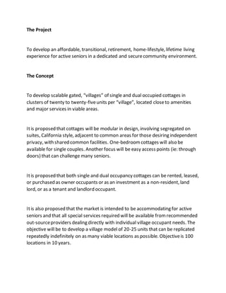 New Affordable Seniors Housing Project | DOCX