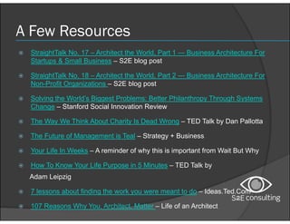 Business Architecture For Non-Profits and Smaller Organizations | PDF