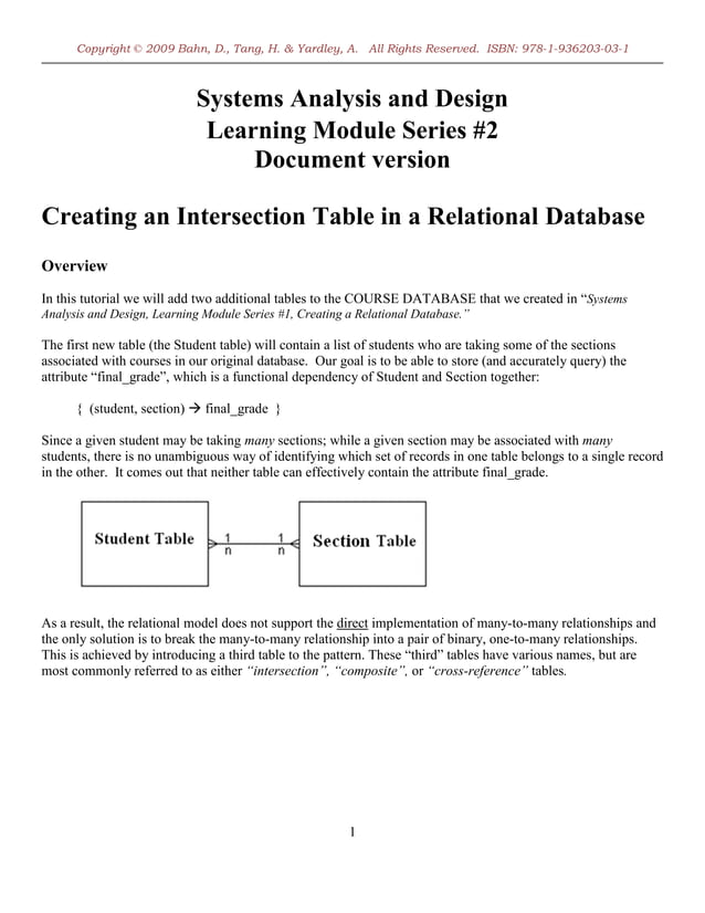 S2 intersection table pdf | PDF | Databases | Computer Software and ...