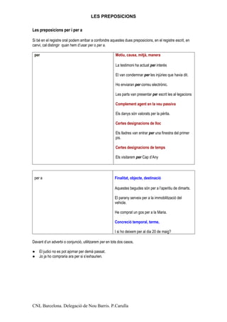 S2 les preposicions. teoria bàsica | PDF