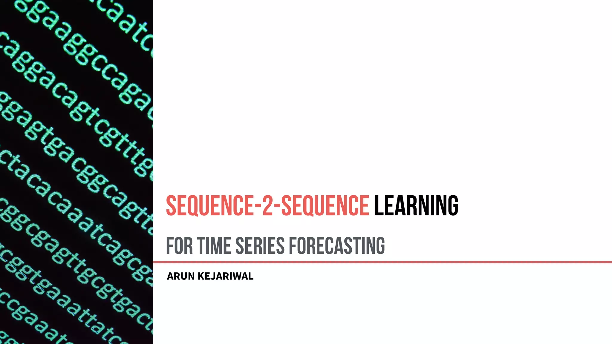 Sequence-to-Sequence Modeling for Time Series | PPT