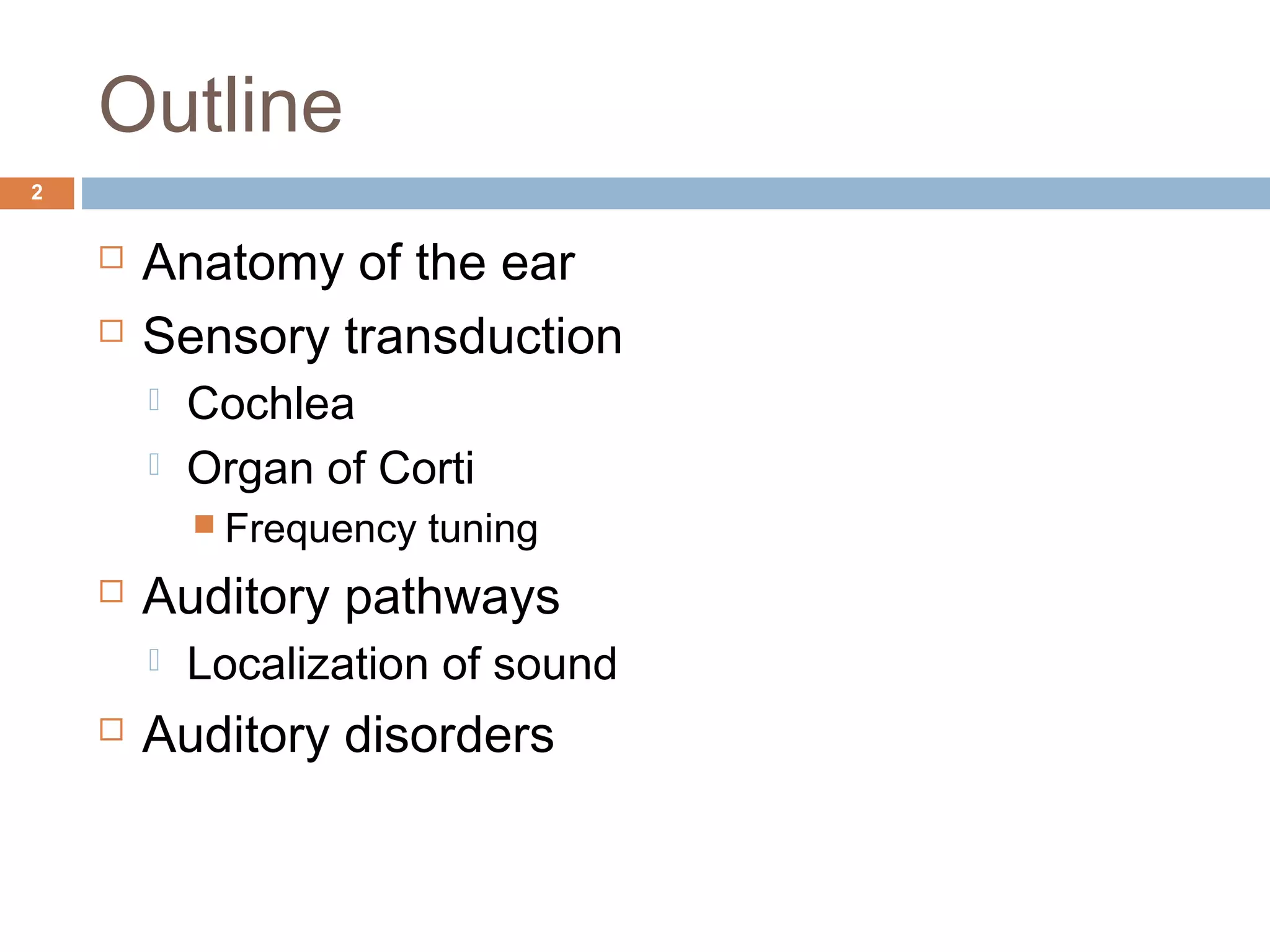 Anatomy and Physiology of the Auditory System | PPT