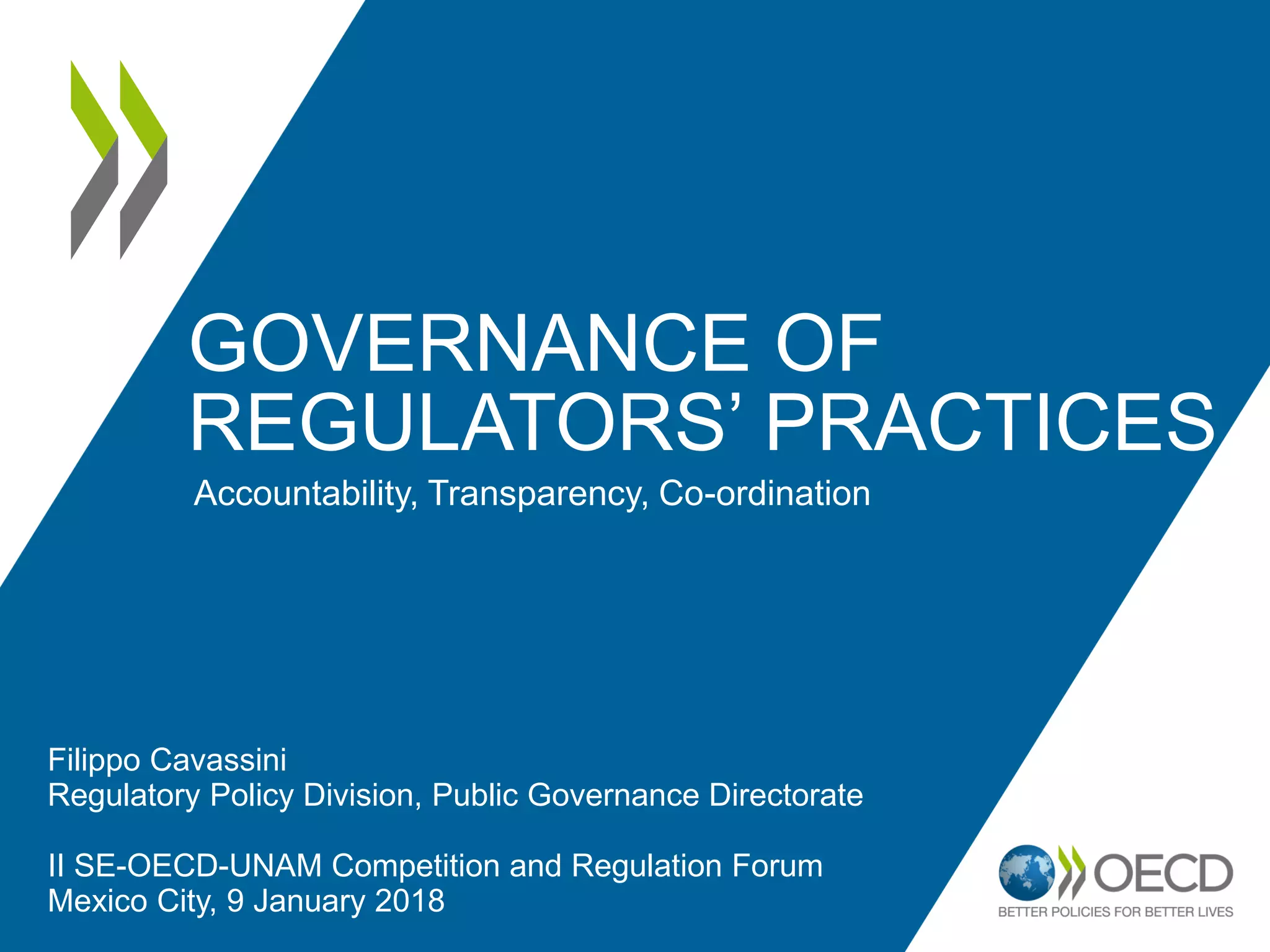 Governance of Regulators’ Practices: Accountability, Transparency, Co ...