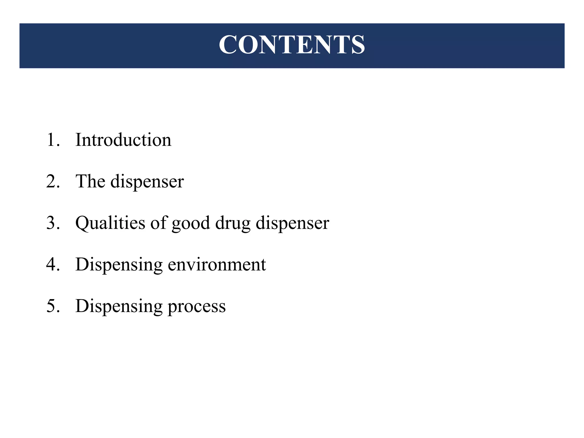 Drug Dispensing Practices | PPTX