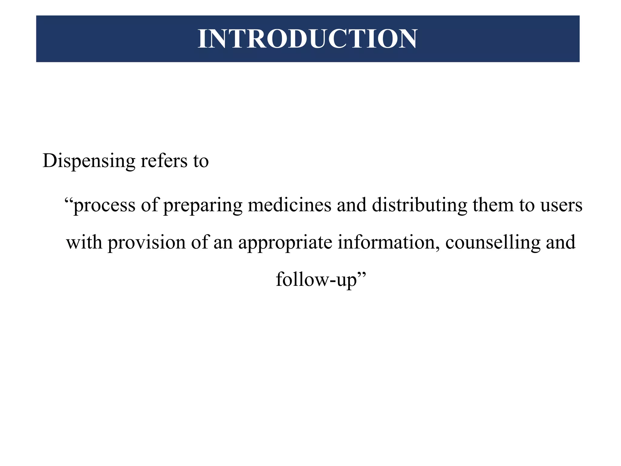 Drug Dispensing Practices | PPTX