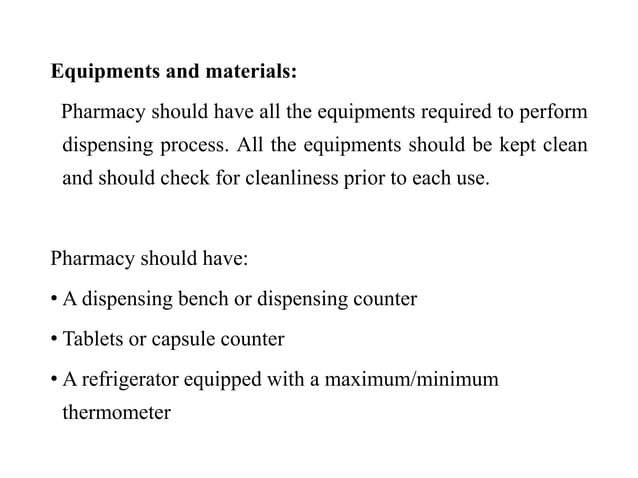 Drug Dispensing Practices | PPTX