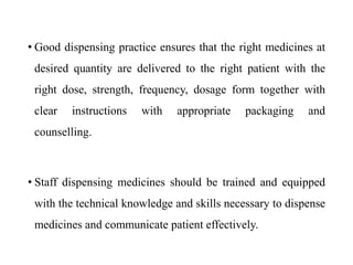 Drug Dispensing Practices | PPTX