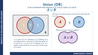 S 3. G7 NNS Set Theory Lecture 3. Principle of Inclusion and Exclusion ...