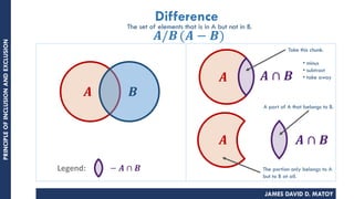 S 3. G7 NNS Set Theory Lecture 3. Principle of Inclusion and Exclusion ...