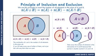 S 3. G7 NNS Set Theory Lecture 3. Principle of Inclusion and Exclusion ...