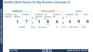 S 3. G3 NNS (WN - 10 000) - lecture 3. number word names for big ...