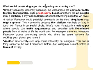 Speaking IELTS Part 1,2,3,4,5 Social Media S3.ppt